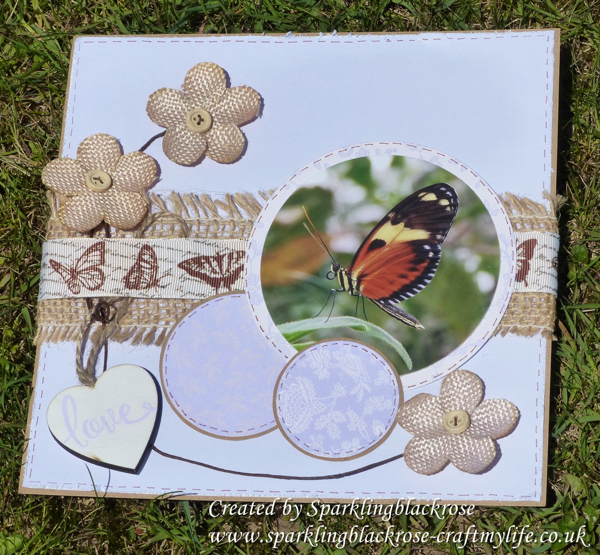 Crafty Ribbons Pure Inspiration: Vintage Butterfly Scrapbook page