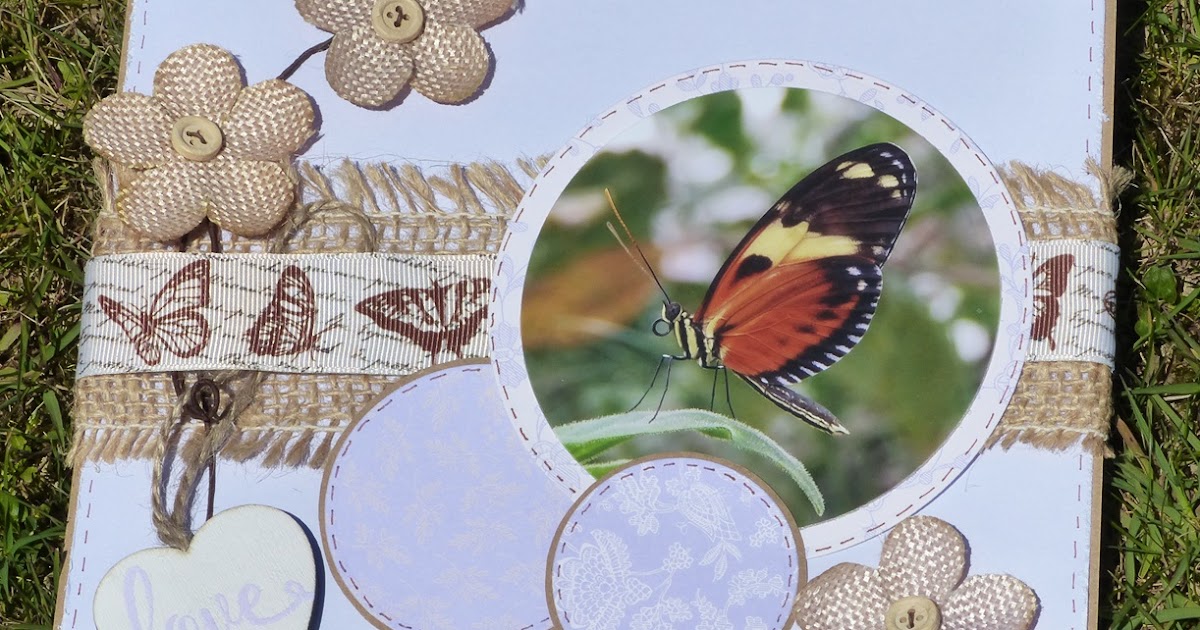 Crafty Ribbons Pure Inspiration: Vintage Butterfly Scrapbook page