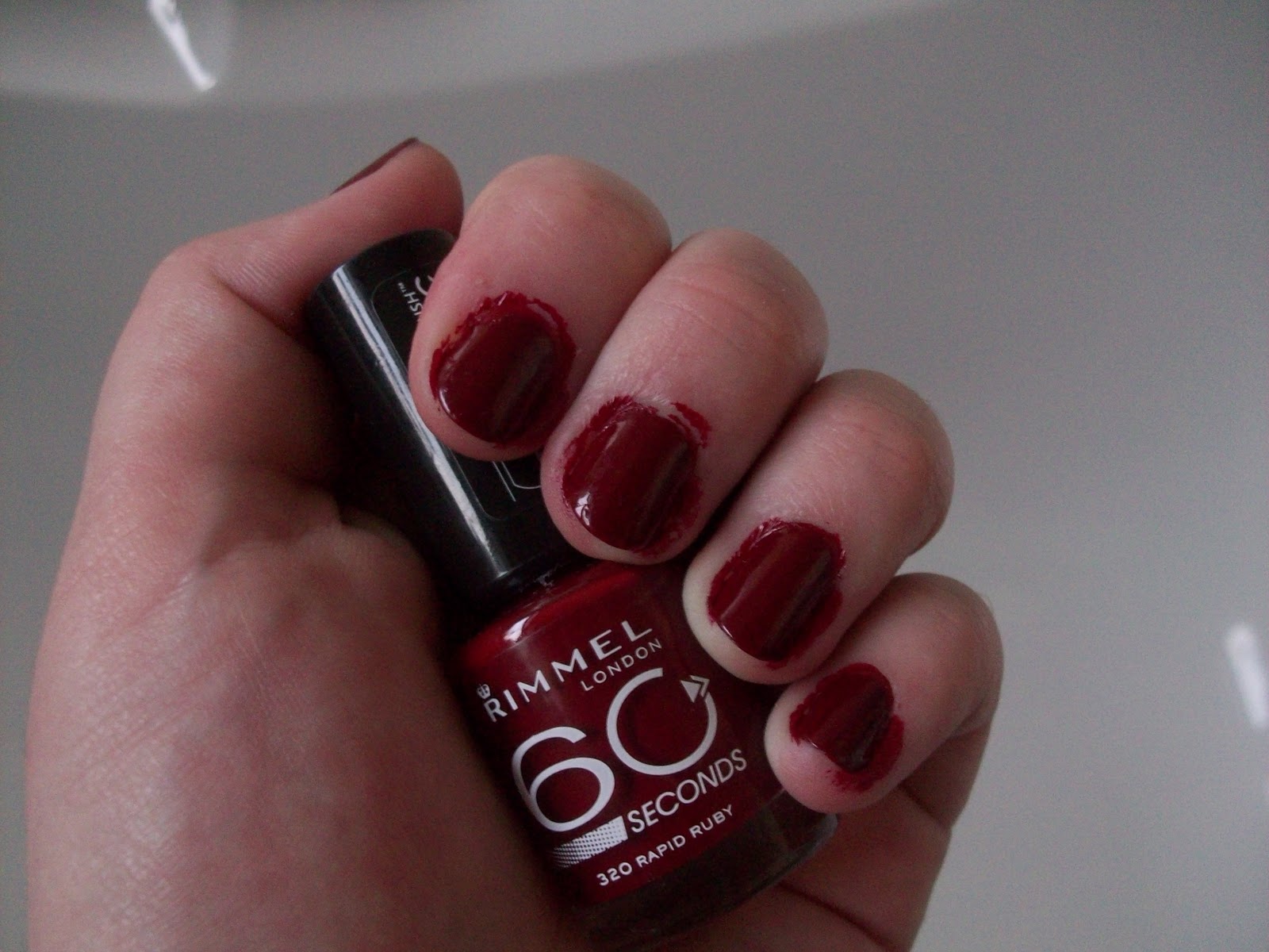 Pandemonium: NOTD- Rimmel 60 Seconds Nail Polish in Rapid Ruby