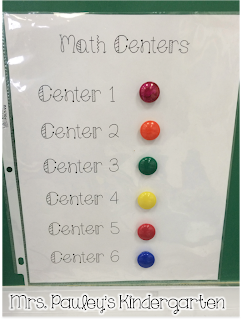 Math Center Organization with Freebies - Mrs. Pauley's Kindergarten