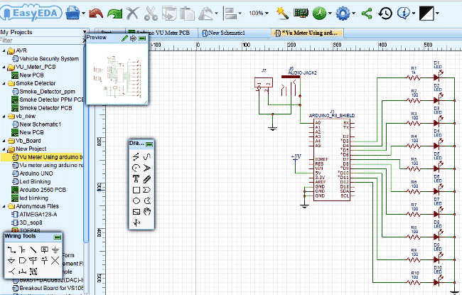 DIY LED VU Meter as Arduino Shield - Internet of Things