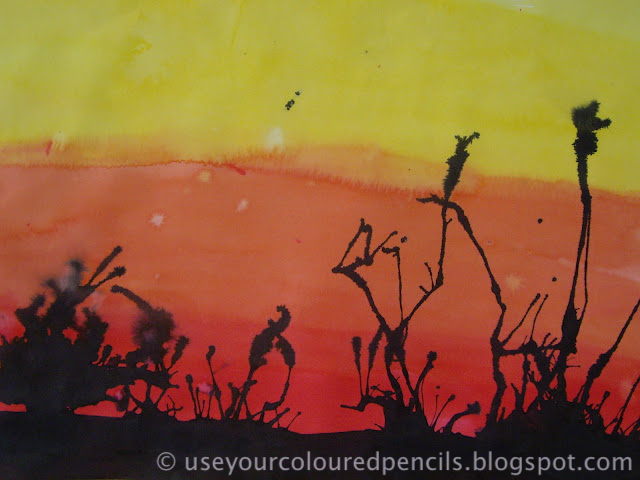 Use Your Coloured Pencils: Bushfire Paintings