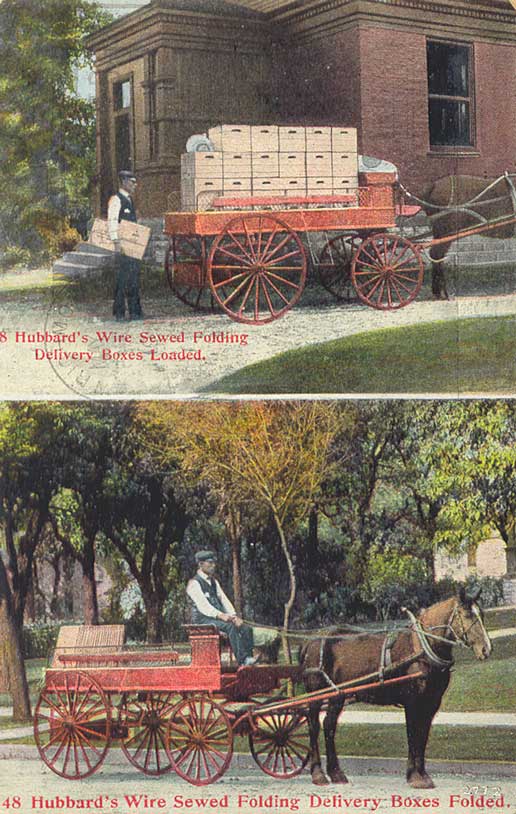 POSTCARDY: the postcard explorer: Puffer-Hubbard Folding Delivery Boxes