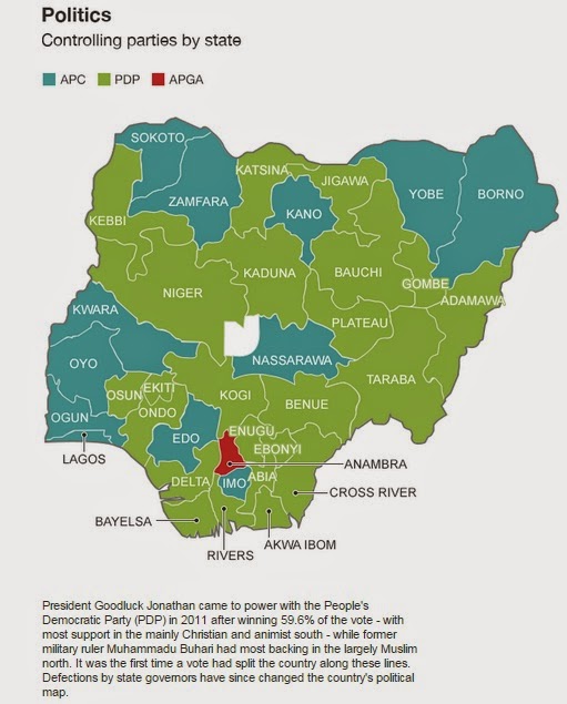 Nigeria Elections Mapping A Nation Divided According Bbc News Africa