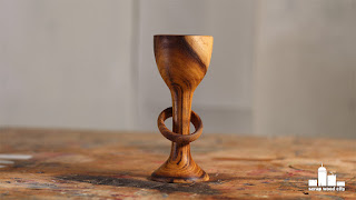 scrap wood city: How to make a goblet with a captive ring - woodturning