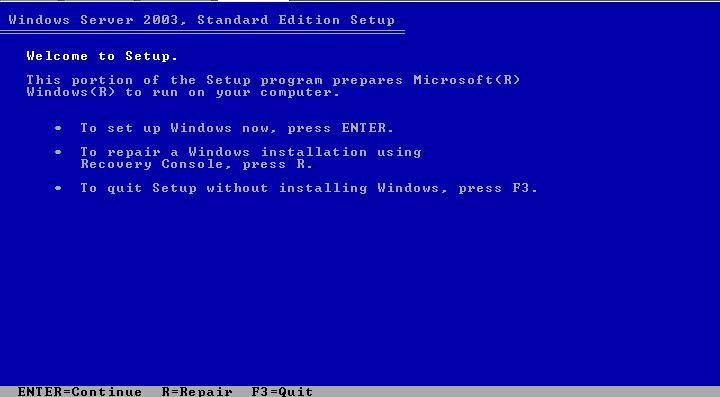 SysAdmino's E-Diary: Repairing Windows 2003 Server