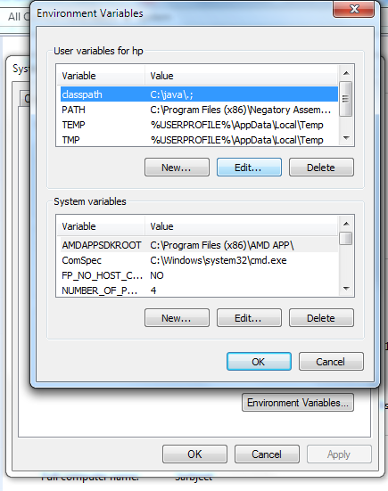 Behind Java Scene Set Classpath In Windows