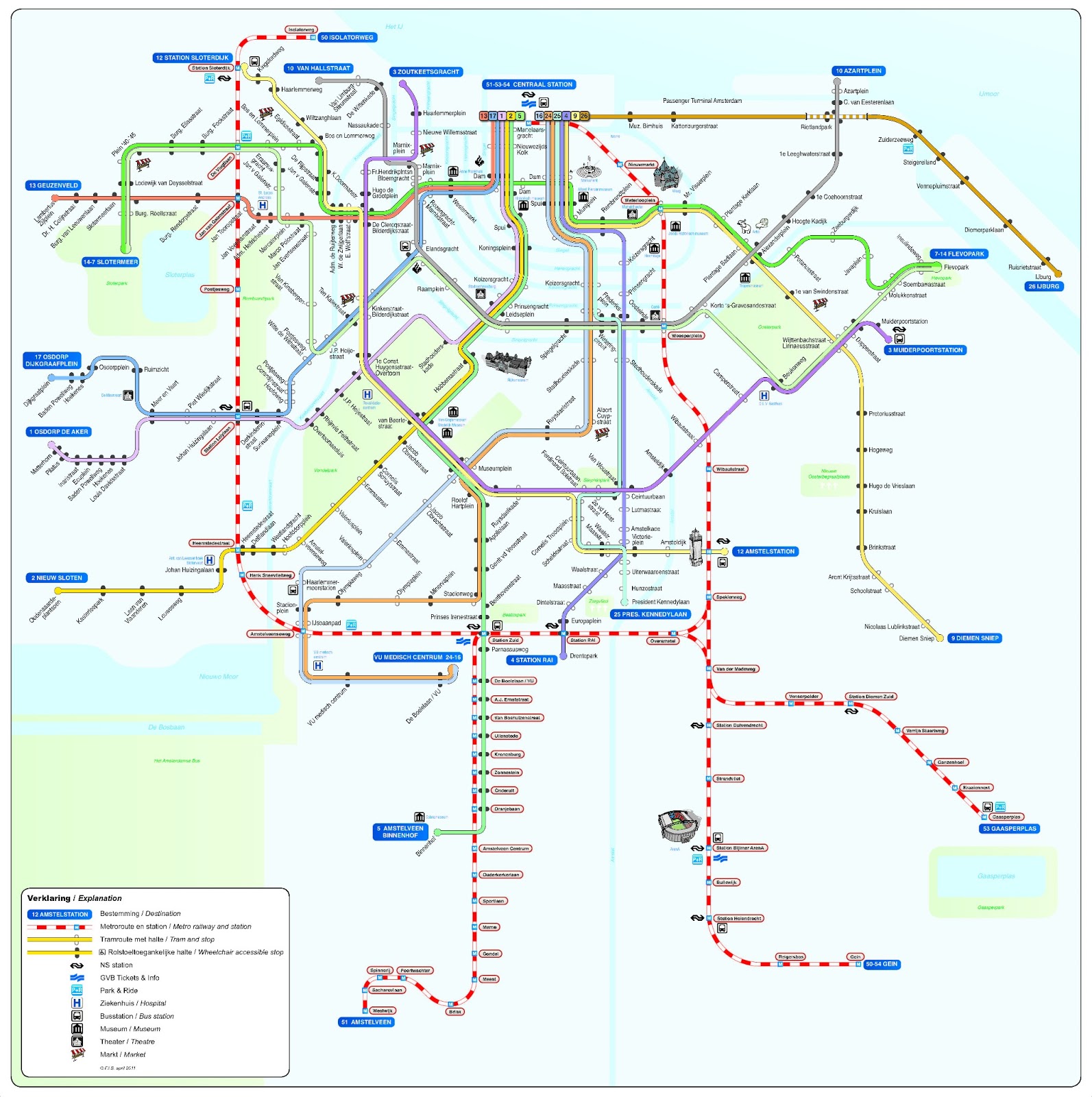 Metro nel mondo: Metro Amsterdam: mappa e orari della metro di Amsterdam