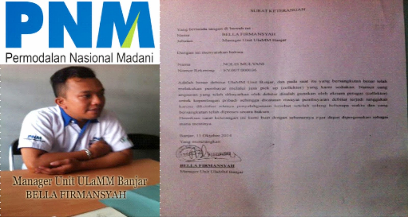 PT Permodalan Nasional Madani (Bank ULaMM) Unit Banjar Rugikan Nasabah ...