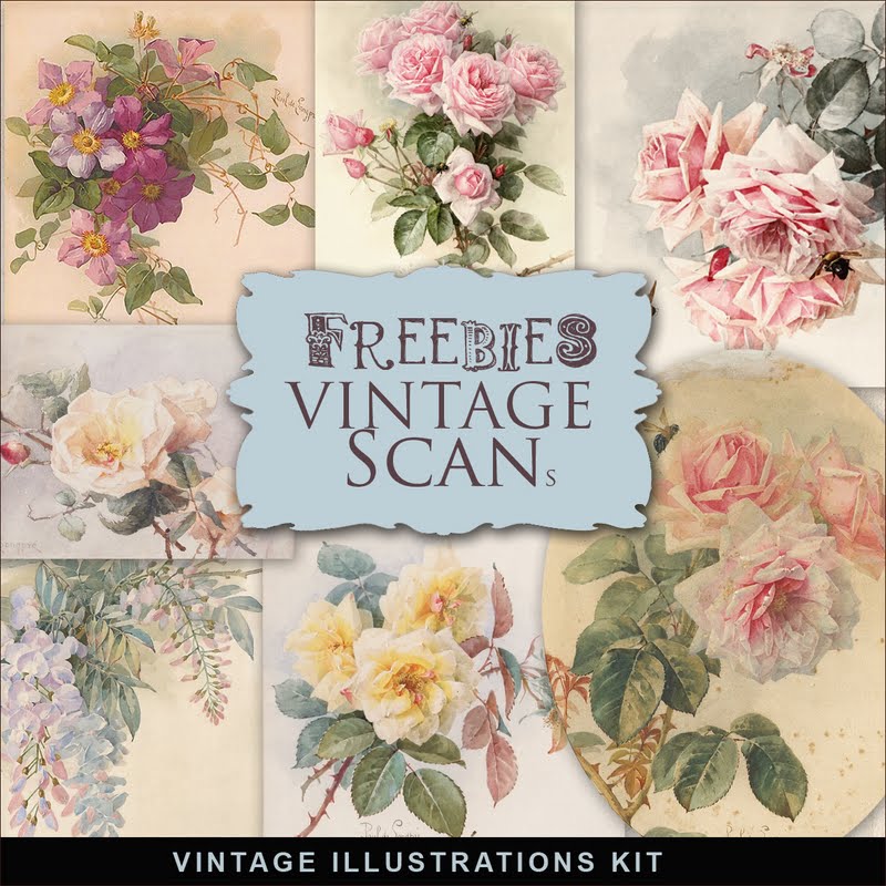 Freebies Vintage Style Flowers Illustrations:Far Far Hill - Free ...