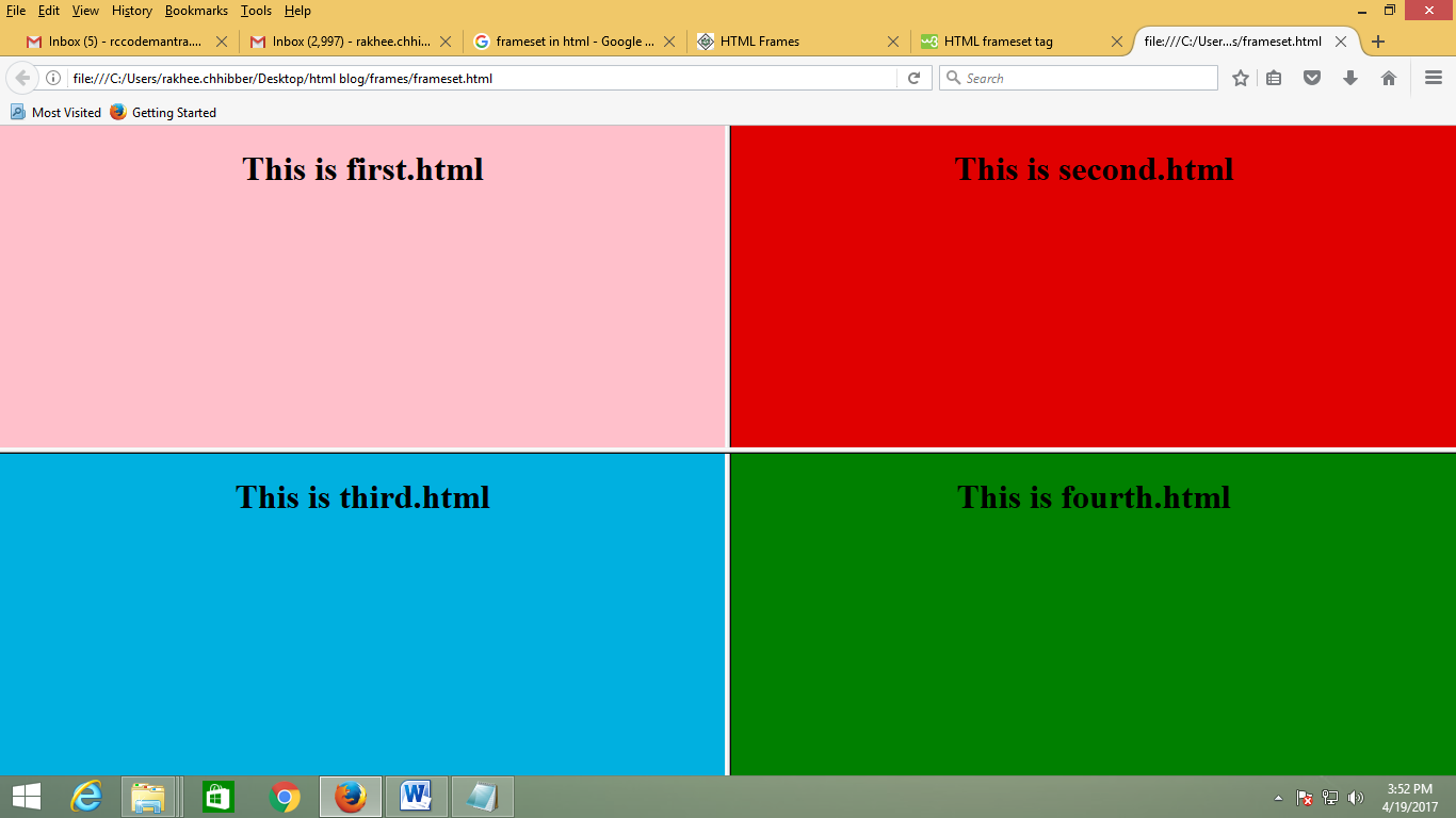 HTML Concepts: HTML Frames - Dividing Up the Page