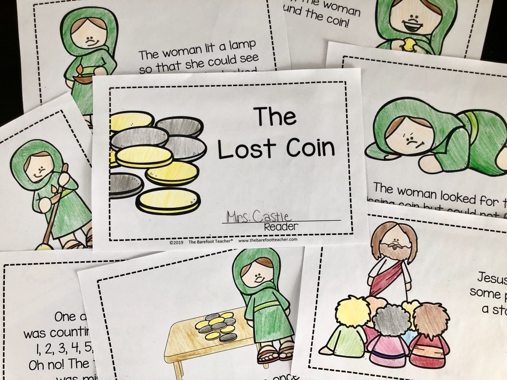 Bible Time: The Lost Coin Parable Emergent Reader | The Barefoot Teacher