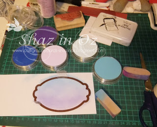 Calligraphy Cards - Shaz in Oz: PanPastel ~ Tutorial, Tips + Ideas