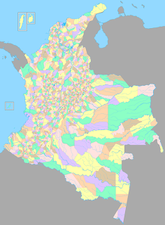 Mapa político de los municipios de Colombia