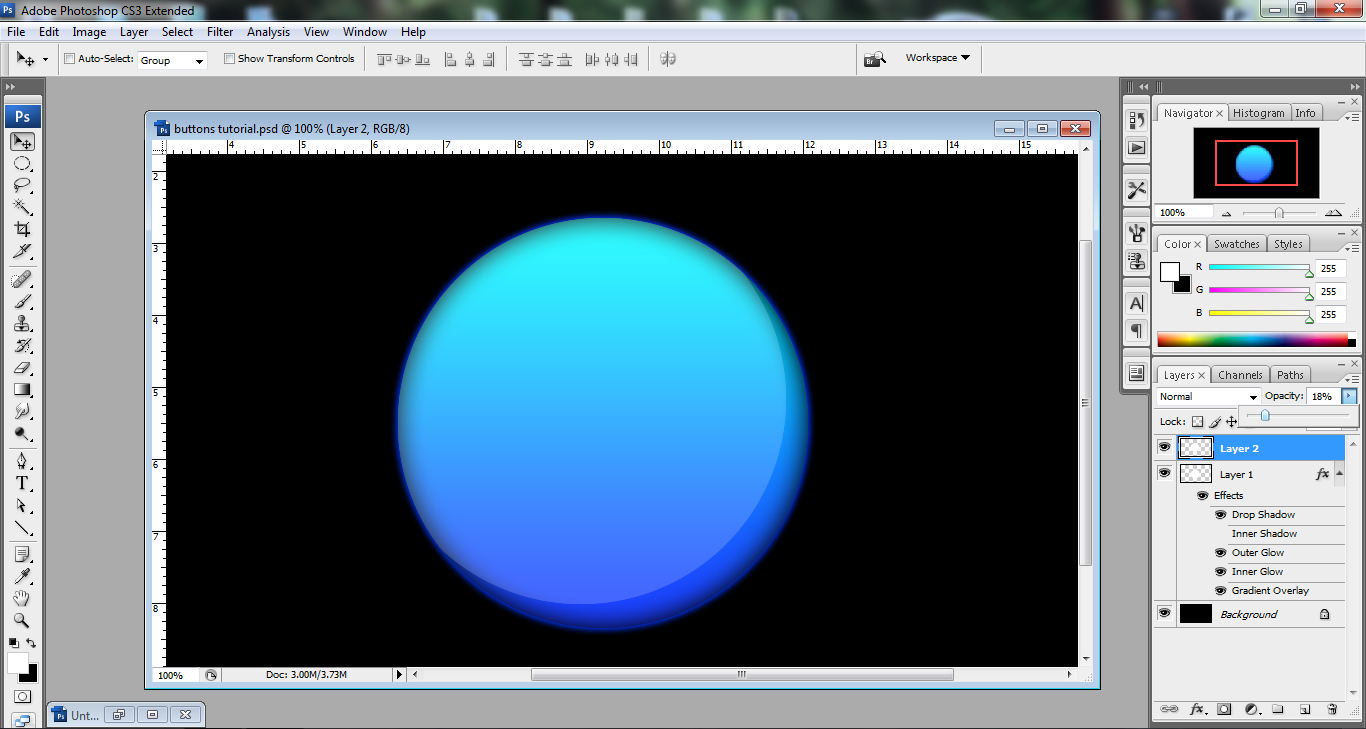 V3N0M's - 2D and 3D art: Creating custom buttons in Photoshop