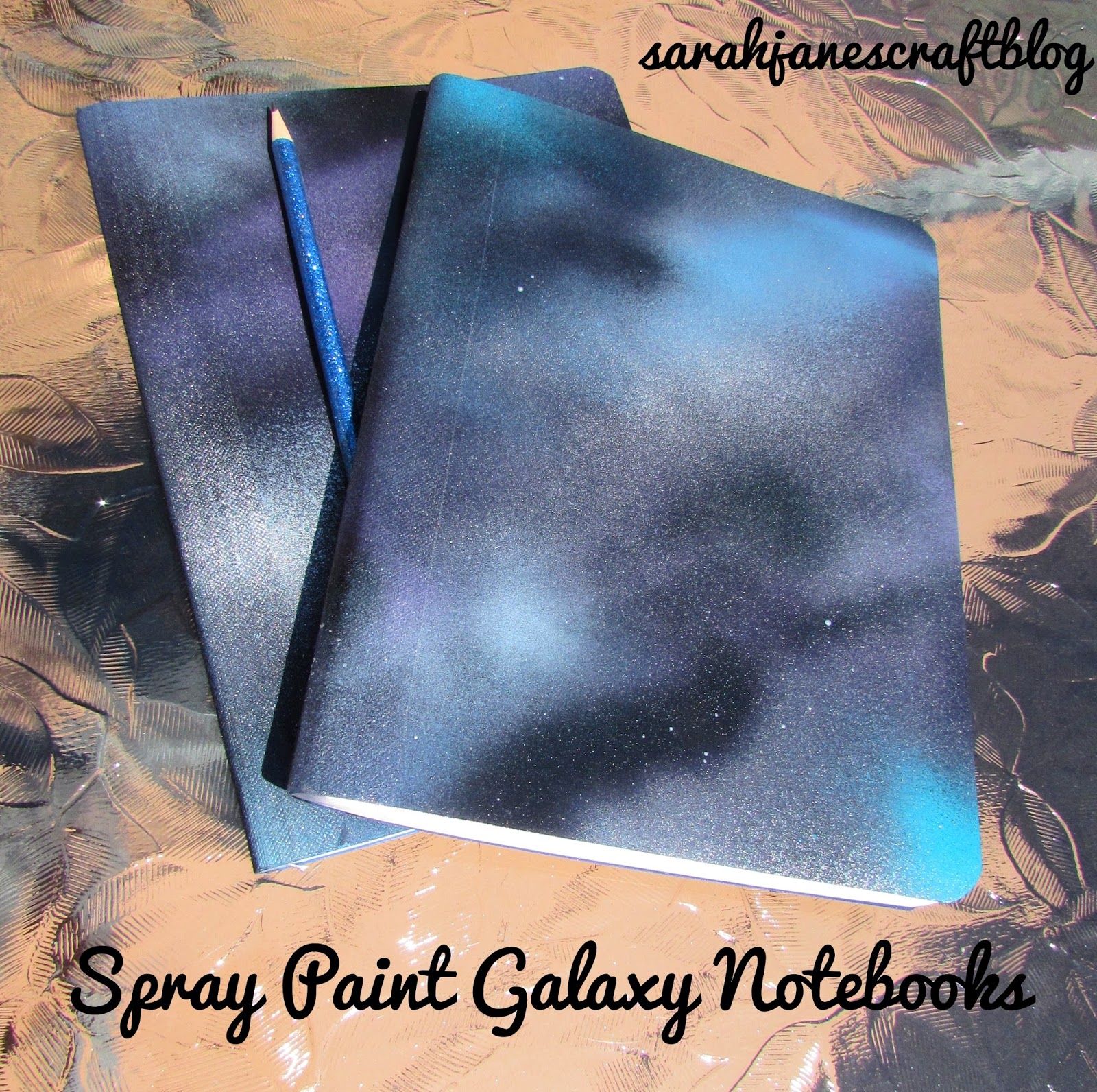Spray Paint Galaxy Notebooks