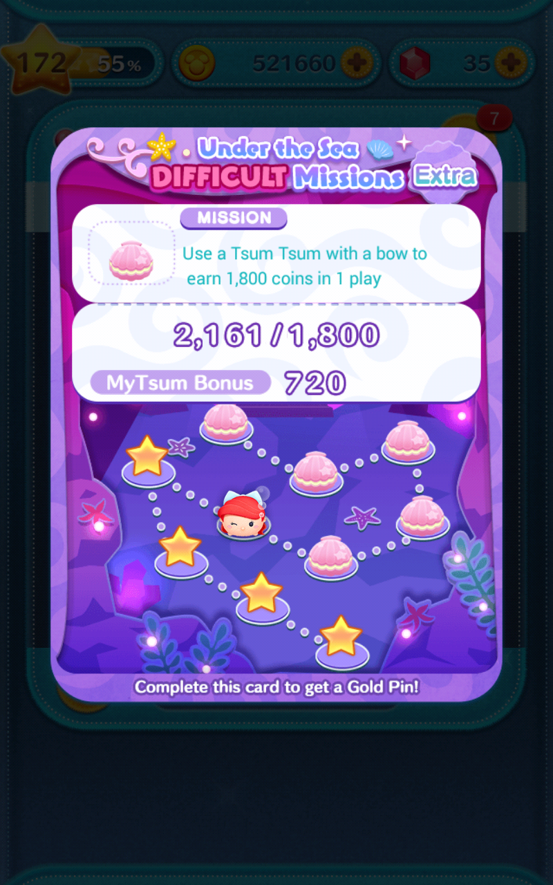 Tsum Tsum - tidbits: Completing the Under the Sea DIFFICULT Missions ...