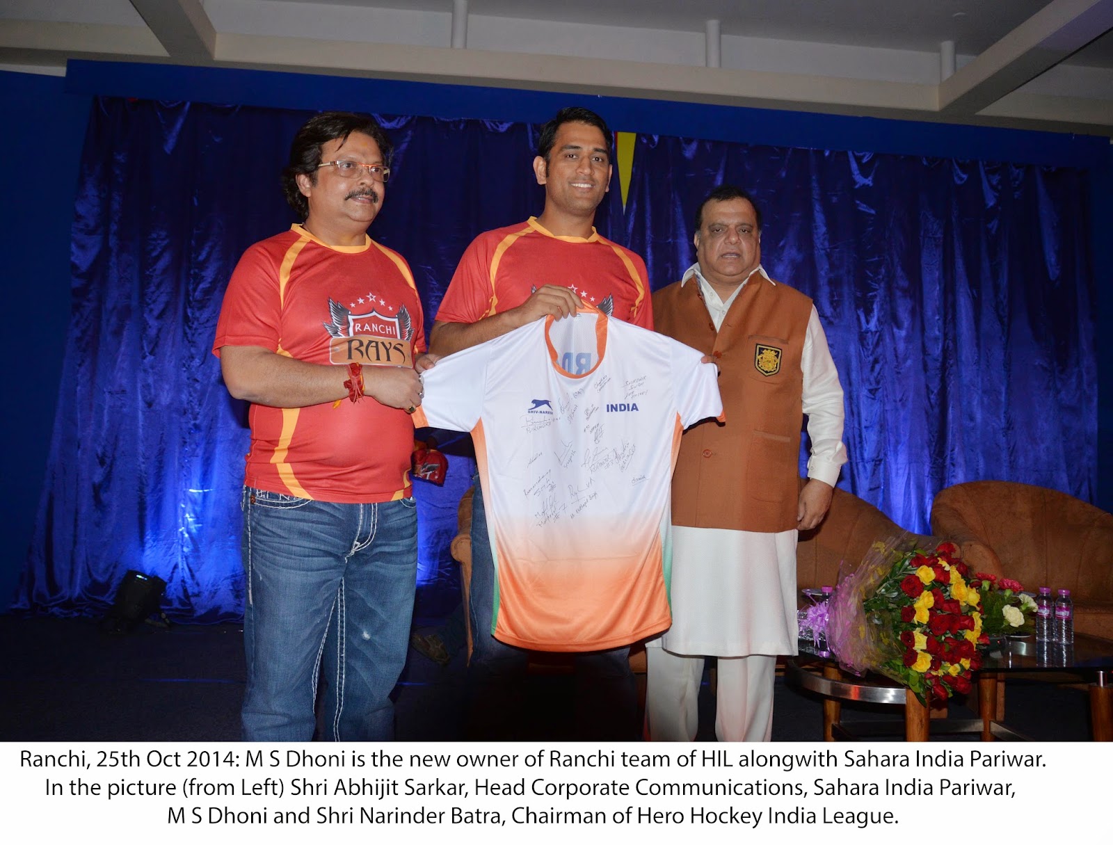 MS Dhoni is the new Franchisee owners for Ranchi team of Hero Hockey ...