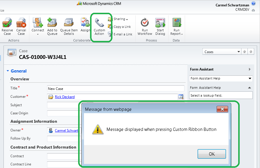 The Microsoft Dynamics Crm Club Step By Step How To Create A Ribbon Button In Crm 2011