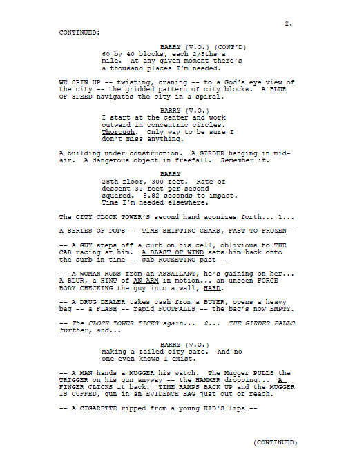 EXCLUSIVE: Leaked Greg Berlanti/Marc Guggenheim 'THE FLASH' Script Review