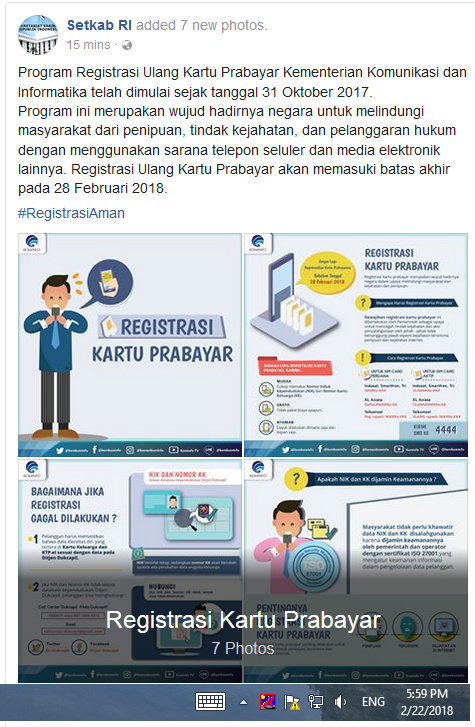 Registrasi Ulang Kartu Prabayar akan memasuki batas akhir pada 28 ...