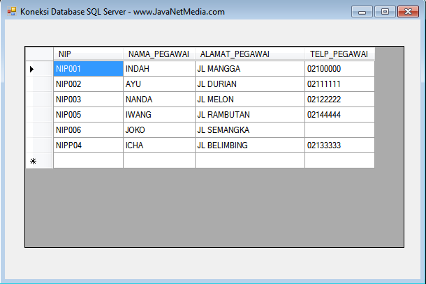 VB .NET - Cara Koneksi Database SQL Server ~ Belajar Bersama Ku