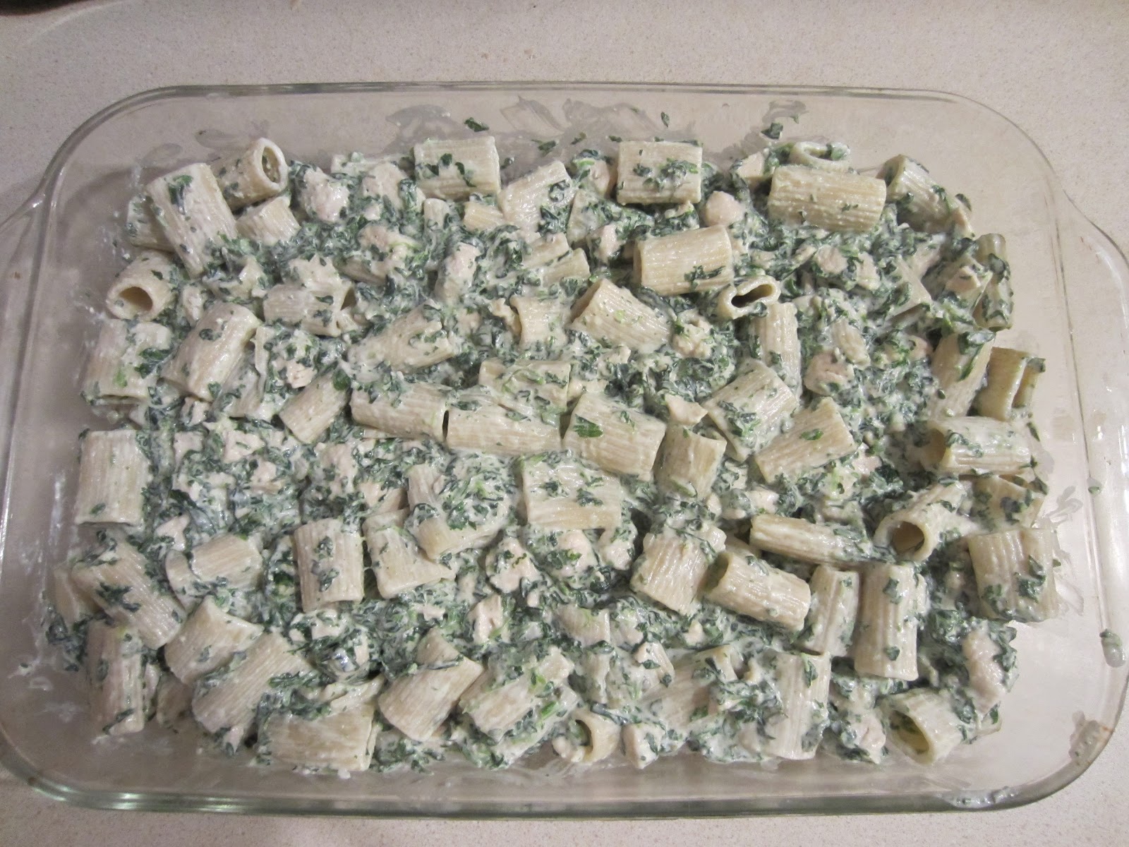 Traceys Kitchen Chicken And Spinach Pasta Bake