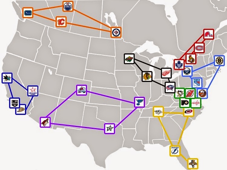 The FUNHL: Potential NHL Realignment By Map