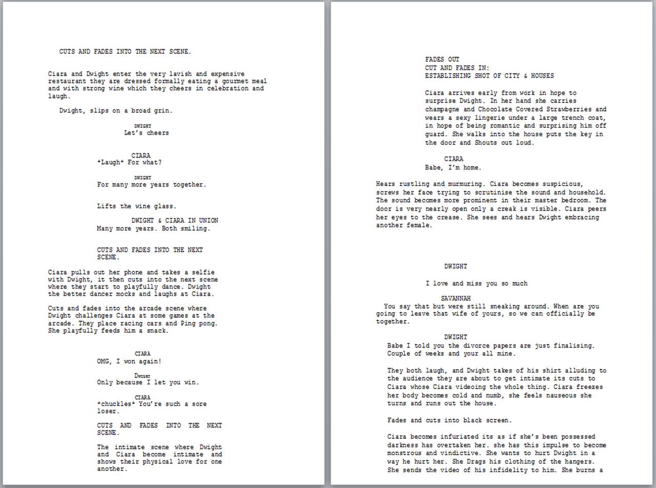 Ashlee Traill A2: Drafting & Planning: Trailer script.