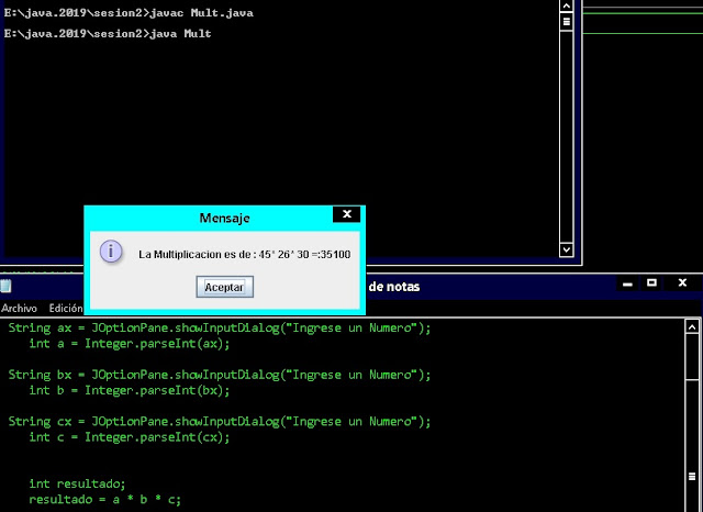 Codigos de Programacion: Multiplicacion de 3 numeros con java