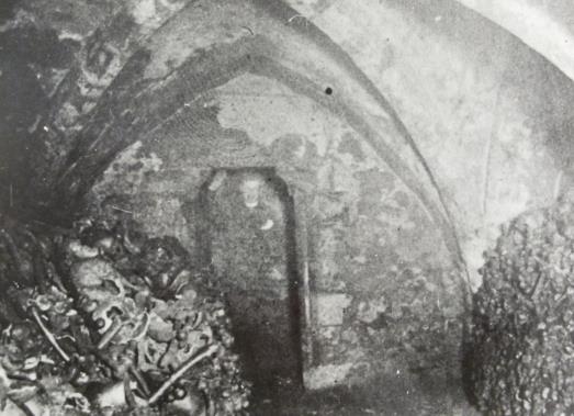 Medieval Church Art: Into the charnel house they go