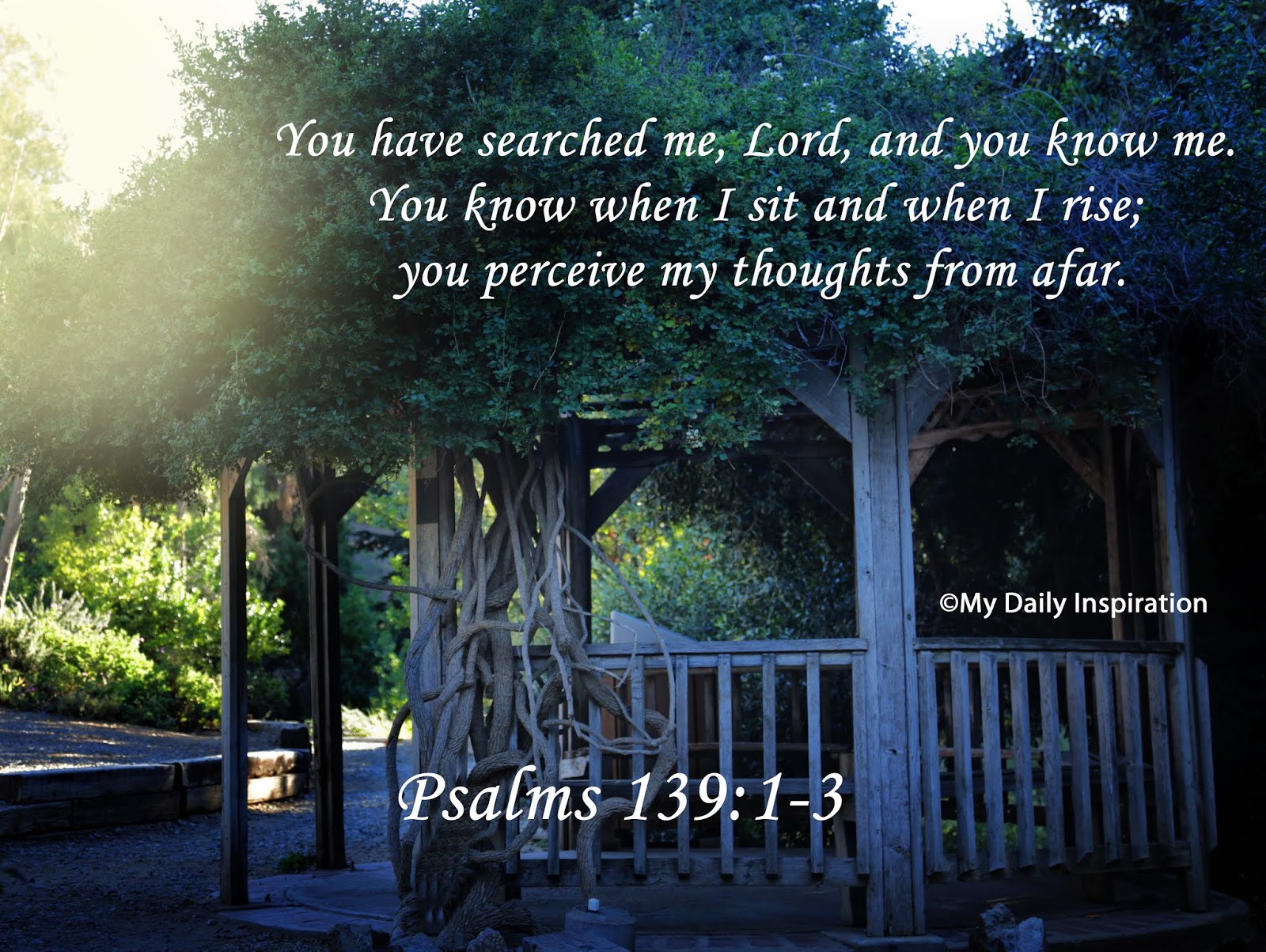 You have searched me, Lord, and you know me. You know when I sit and ...