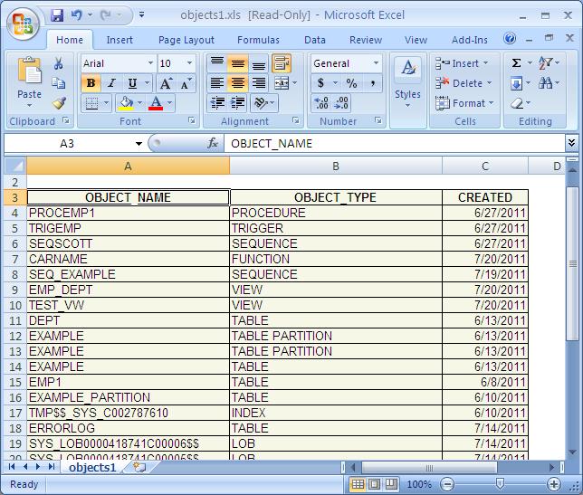 Export And Create Excel File From Oracle Sql Query Spool Output File 1766
