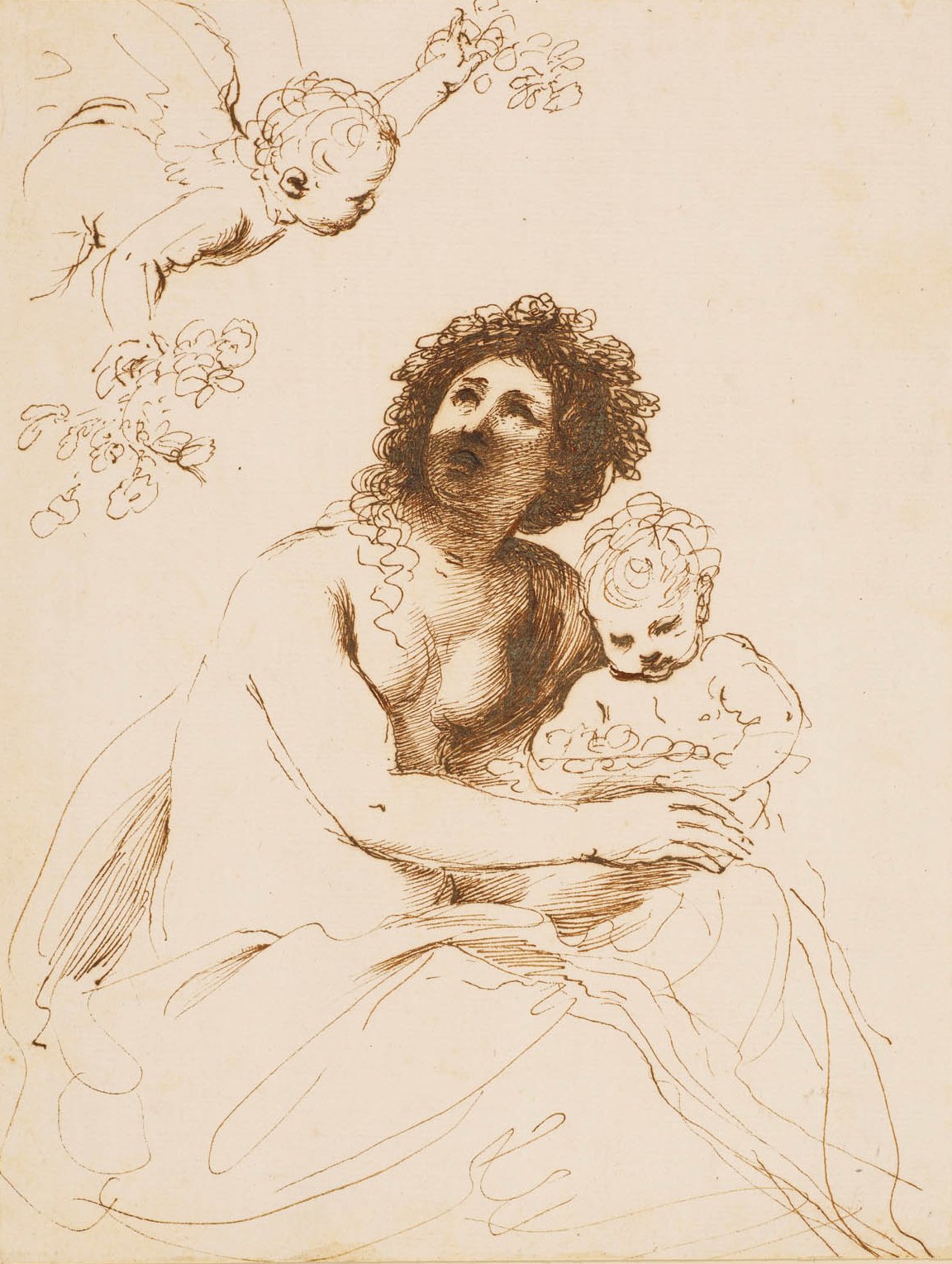 Spencer Alley: Guercino (1591-1666) - Later Drawings - 1640-45