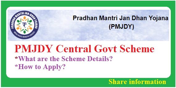 Apply for PMJDY Central Govt Scheme | Pradhana Mantri Jan Dhan Yojana ...
