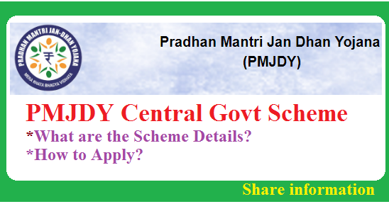 Apply for PMJDY Central Govt Scheme | Pradhana Mantri Jan Dhan Yojana ...