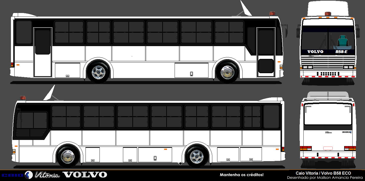 Diseños de Buses en Blanco Costa Rica: Caio Urbano