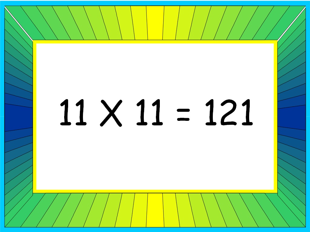 Student Survive 2 Thrive: Math Flash Cards: Multiply by 11 (11 is the ...