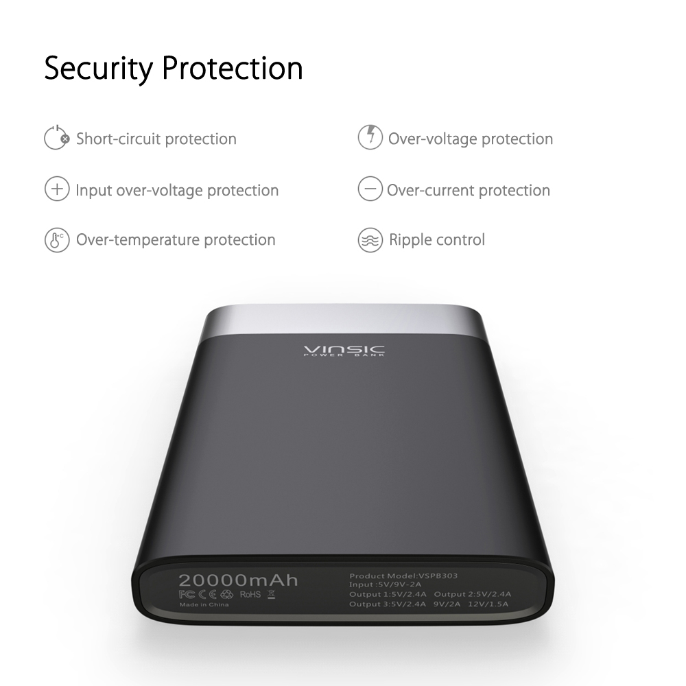 POWER BANK TYPE-C MICRO USB DUAL INPUT / OUTPUT (BLACK) | byproduk