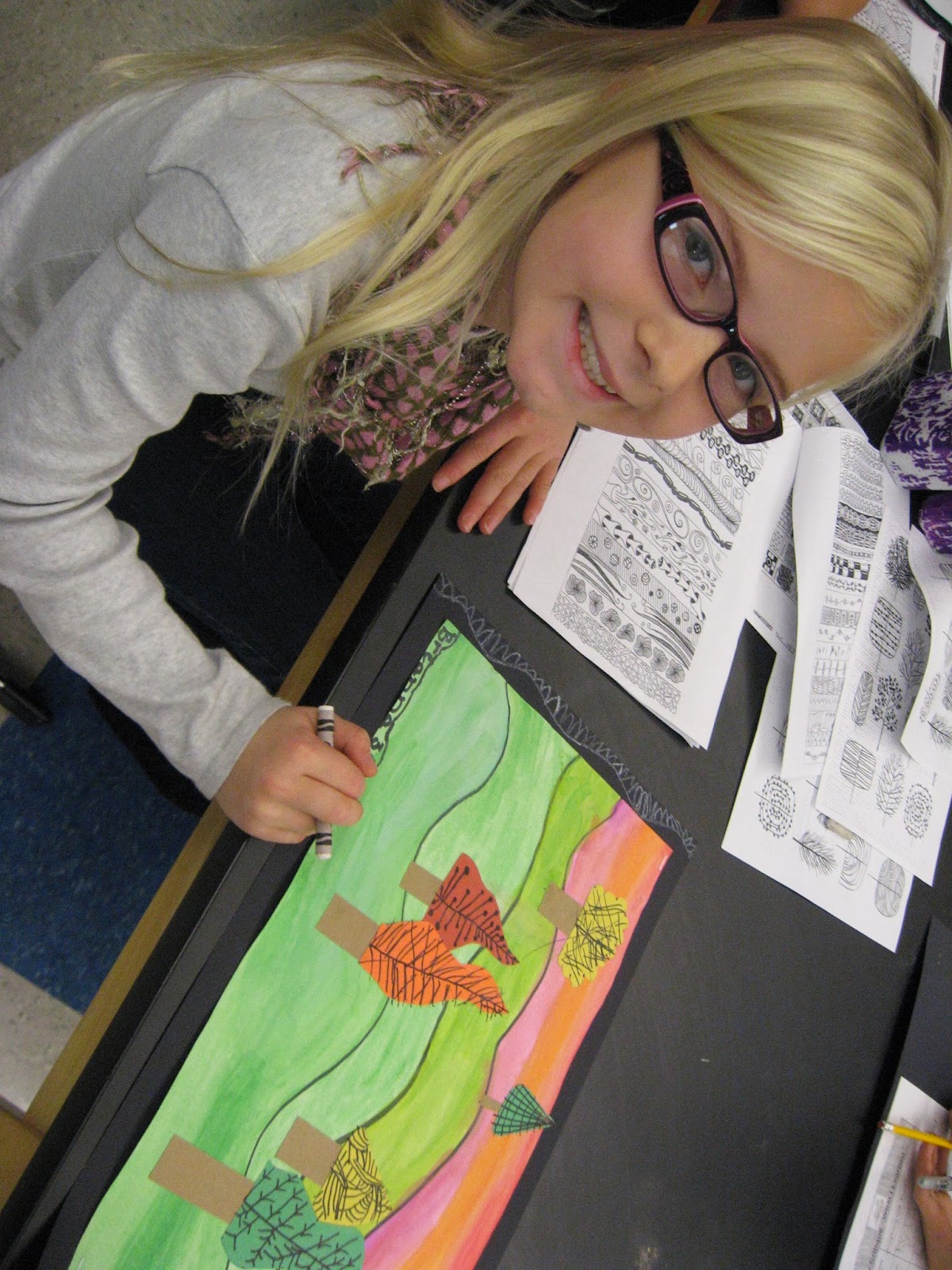 Jamestown Elementary Art Blog: 3rd Grade Fall Landscapes