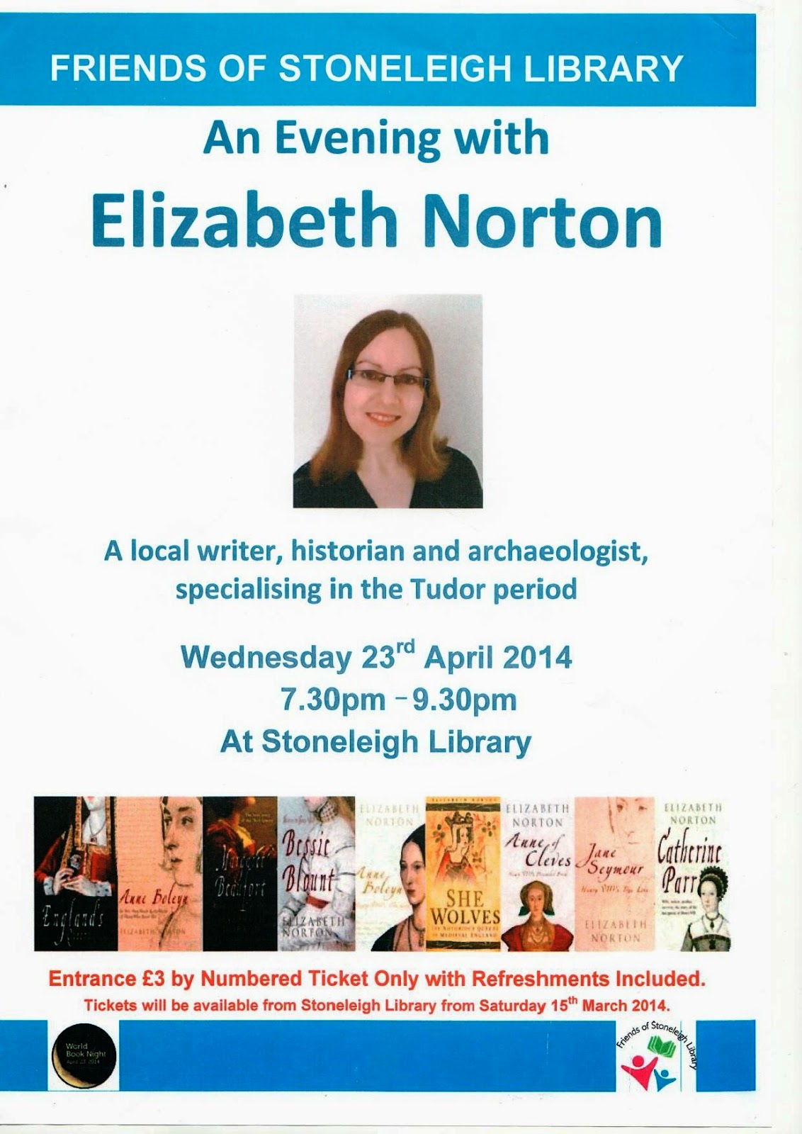 Elizabeth Norton Historian and Author: Stoneleigh Library Event