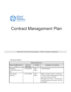 Contract Management Plan