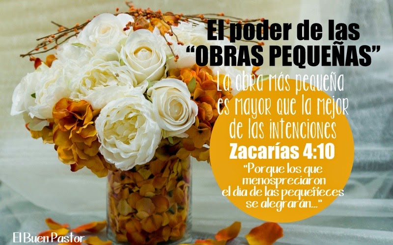 YO SOY EL BUEN PASTOR: Zacarías 4:10