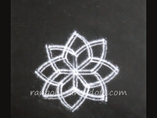 Simple rangoli for Puja / Pooja kolam