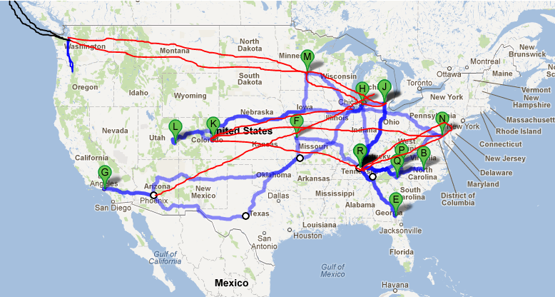 The Adventures of Eric and Rachel: Our Travel Map from Last Year