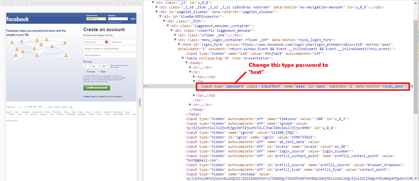 How to view password on Facebook.