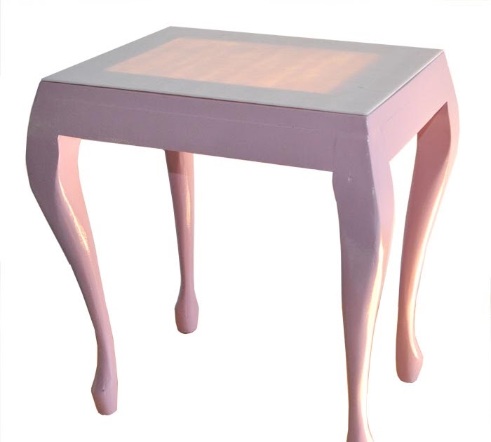 TLC: Pretty Pretty Pink glass topped side table