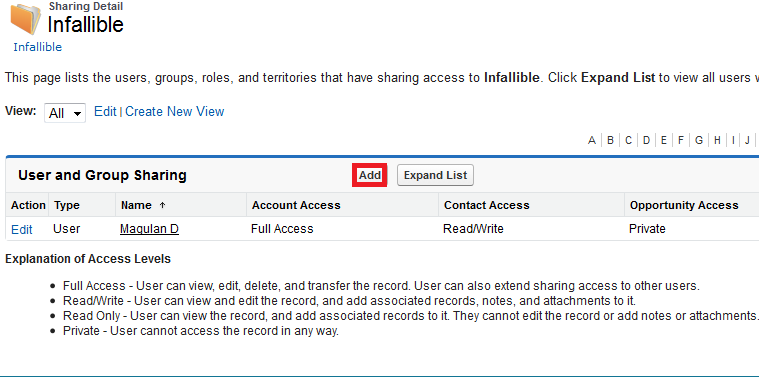 Manual Sharing In Salesforce Infallibletechie