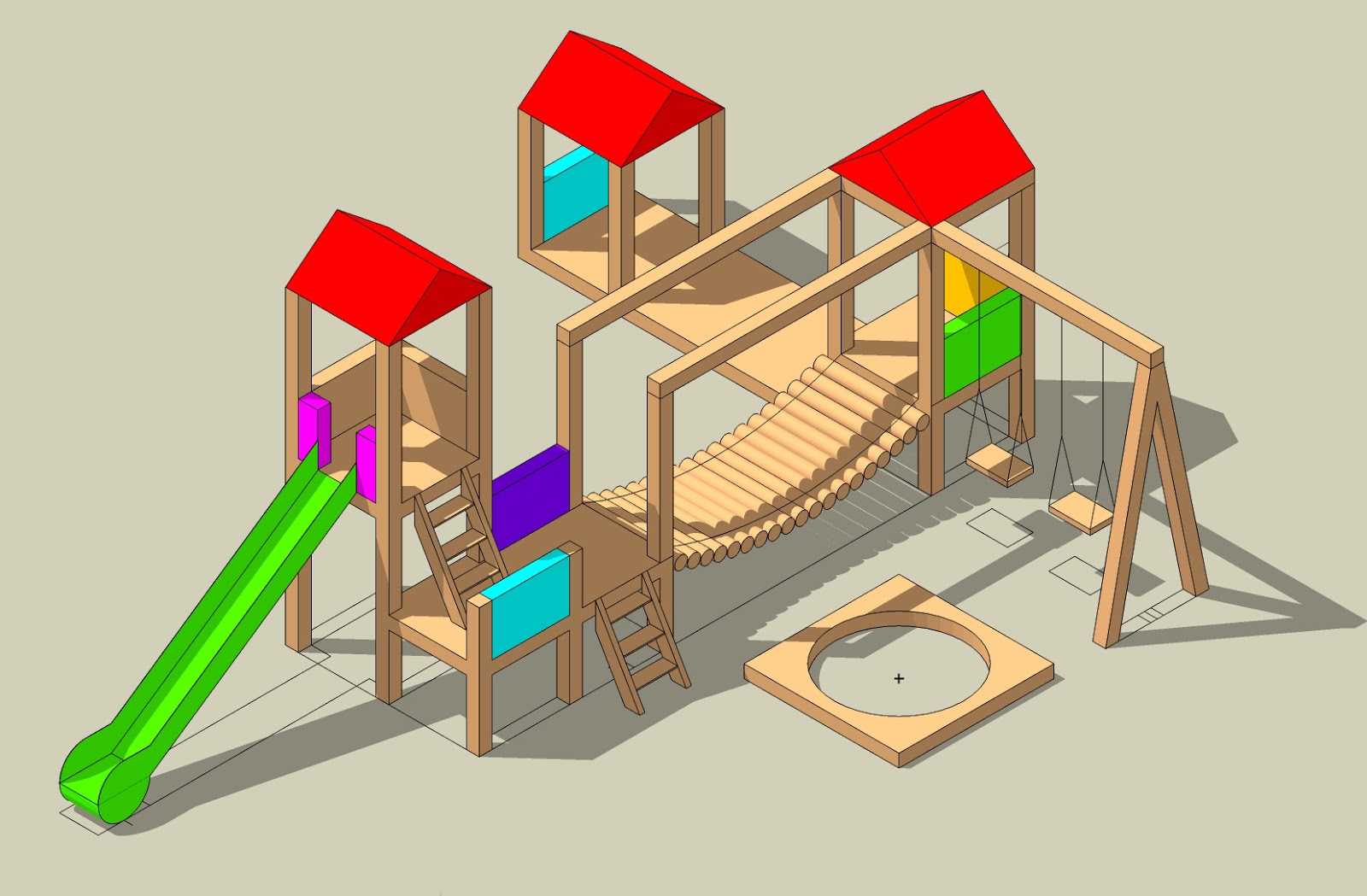 INFOGEOMETRÍA: PLAYGROUND. ISOMETRIC PERSPECTIVE