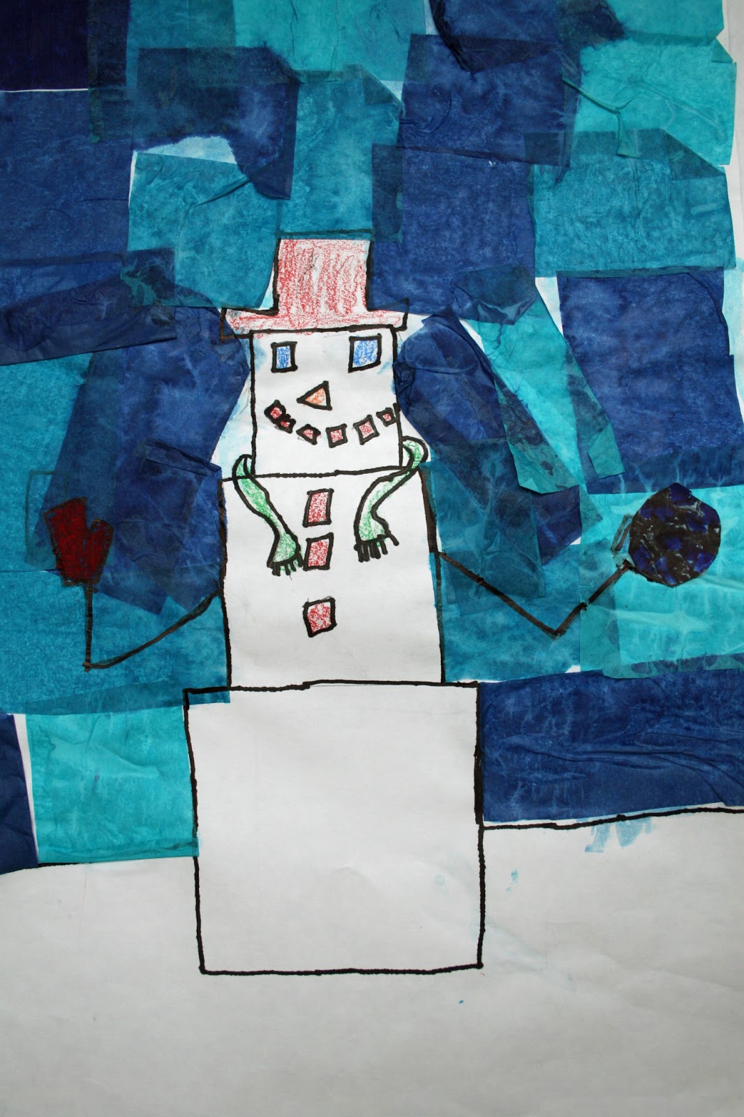 Salem Hyde Artroom : Picasso Snowman Collage